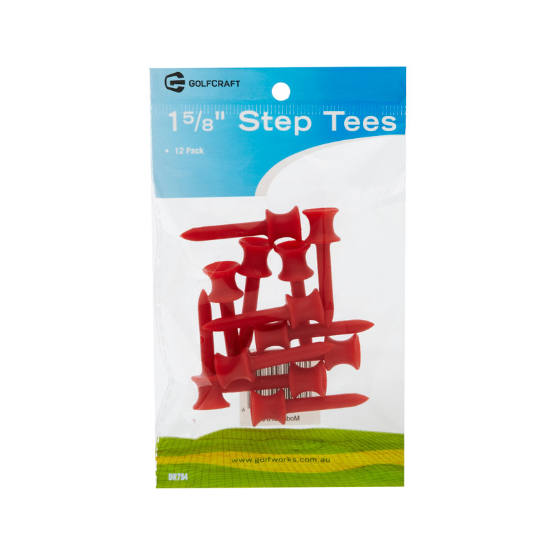 GOLF CRAFT 3″ PLASTIC STEP TEES – 12 PACK | Golf Works