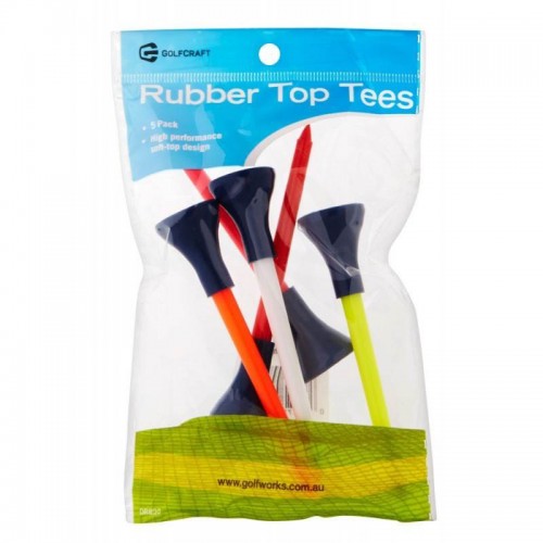 GOLF CRAFT RUBBER TOP TEES – 5 PACK | Golf Works